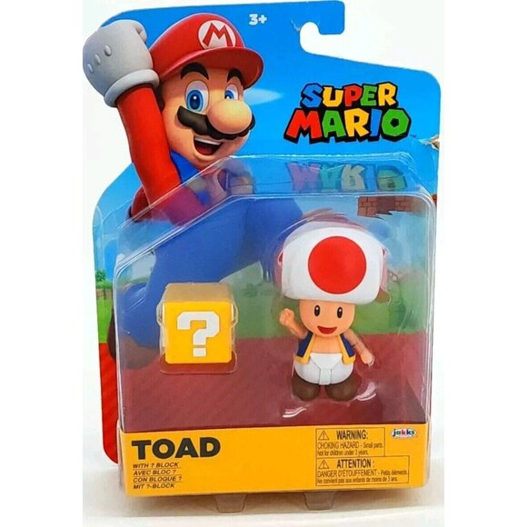 Jakks Pacific | Toys | Super Mario Toad 4 Inch Figure With Block Action ...